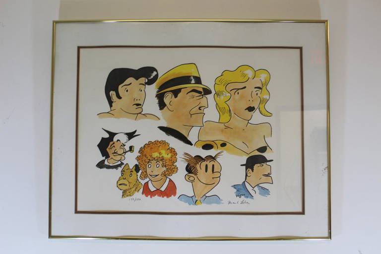 Signed Frank Lohan Dick Tracy Dagwood Annie Comic Art
