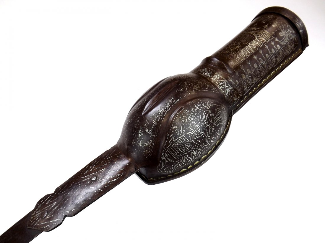 19th C. Indian PATA Sword With Extensive Silver