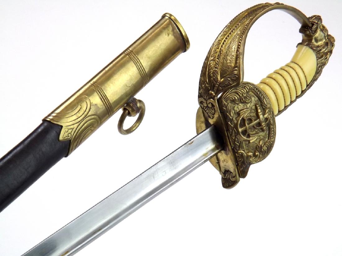 WWI-WWII German Navy Officer's Lion Head Sword,