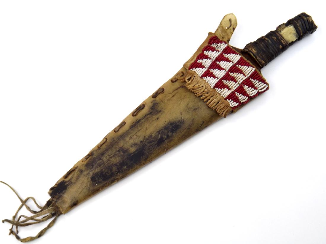 19th C. Native American Indian Used Knife Dagger with