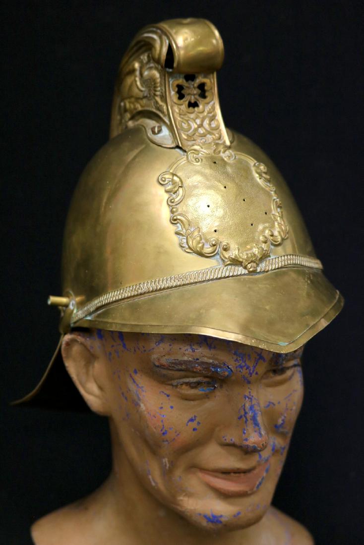 19th C. French Sappers or Firemans Helmet with a Dragon