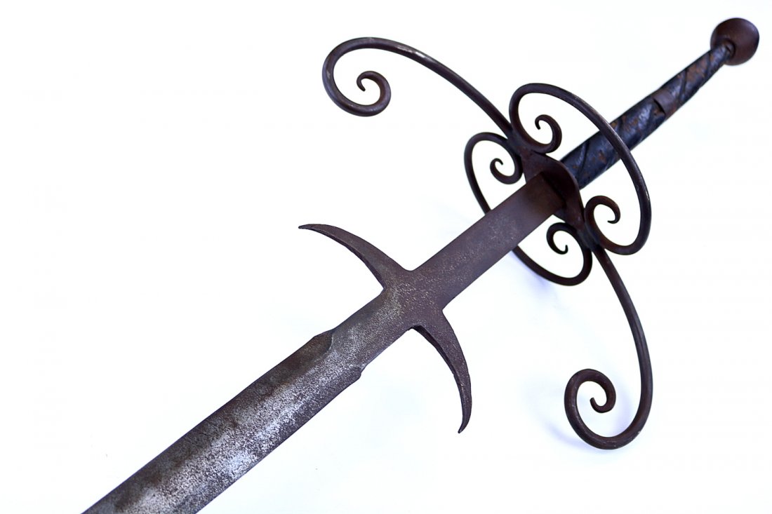 Huge 16th-17th C. German Landsknecht Two-Handed Sword