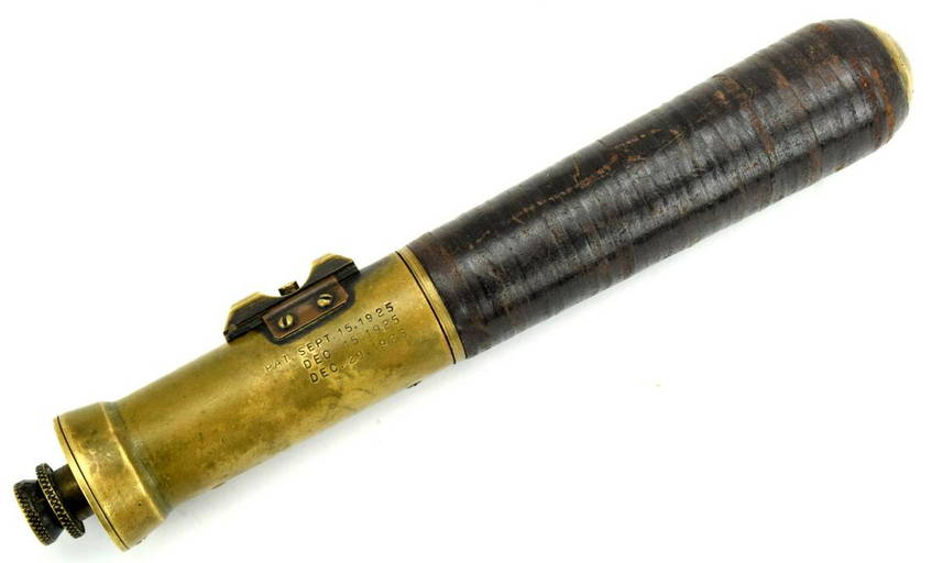 Early Brass Tear Gas Police Baton C 1925