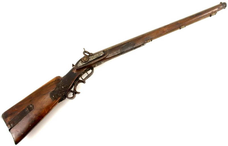 Very Ornate 18th-19th C. German Hunting Rifle with (#0199) on Jan 08 ...