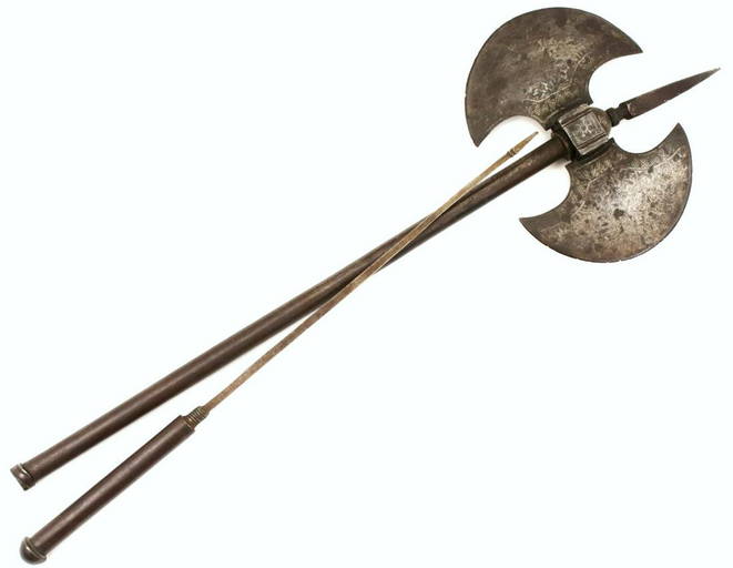 Nice 18th-19th C. Persian or Mughal Indian Double Tabar (#0243) on Jan ...