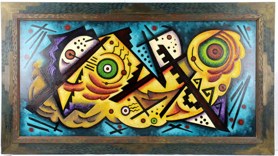 American Sushe Felix Acrylic Abstract Painting