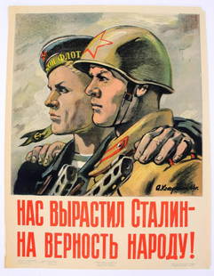 Rare Wwii Russian Propaganda Poster