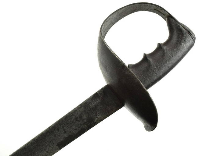 Rare 18th 19th C. English Iron Grip Naval Cutlass Sword By Mole.