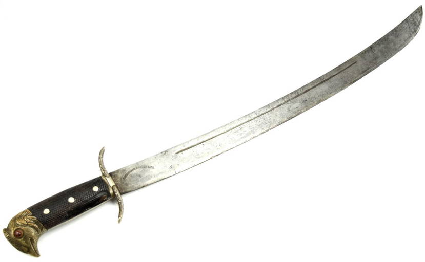 Antique Mexican Eagle Head Machete Sword