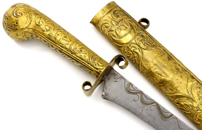 Extremely Rare 19th C. Algerian Flyssa Sword Of Royal Presentation ...