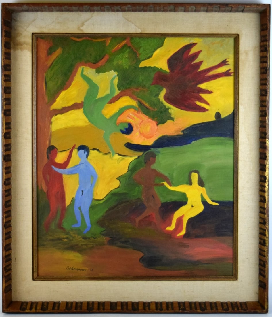 Attributed To Bob (robert Louis) Thompson Expressionist Painting Auction