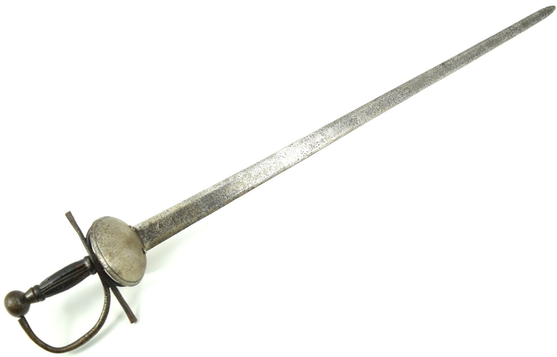 Long 17th Century Spanish Colonial Cup Hilt Rapier Sword Auction