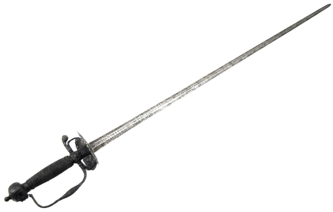 Very Interesting 17th C. French Rapier With Fully Edged Blade Auction