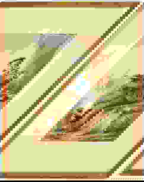 Antique 1864 German Dragoon With Trumpet Colored Lithograph Auction