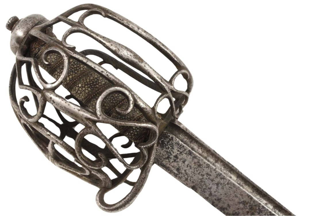 Rare American Revolution Or Earlier Scottish Basket Hilt Back Sword ...