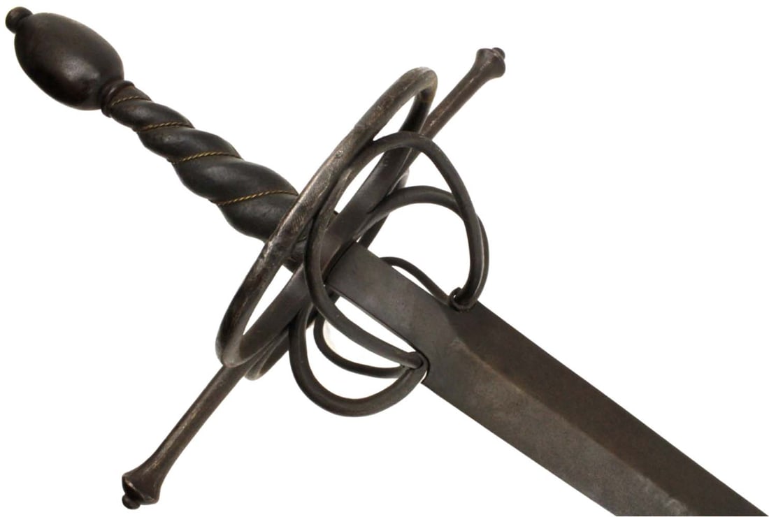 Massive German Saxon Transitional Bastard Sword Swept Hilt Rapier With ...