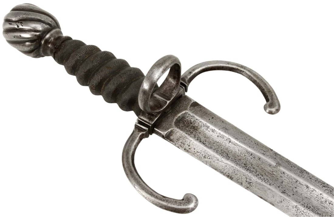 Unusual 16th-17th C. Broad Sword Rapier With A Distinctive Hilt Form Of ...