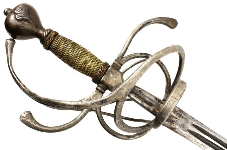 Nice 17th C. French Military Swept Hilt Rapier Sword With Nicely ...