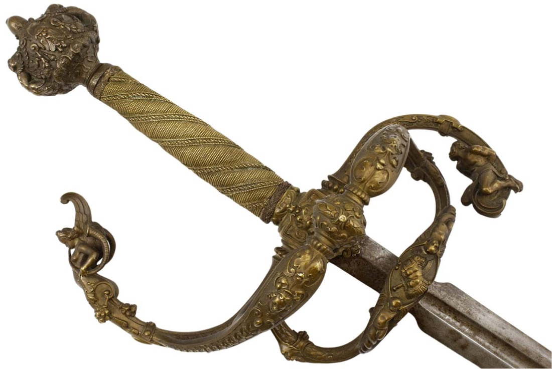 Gorgeous Monumental Huge Swept Hilt Rapier Sword Of Renaissance Era ...
