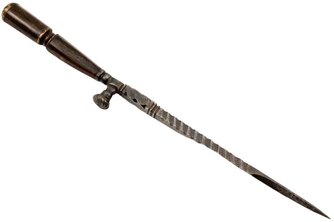 Rare & Impressive 17th C. Spanish Almarada Armor Piercing Dagger With ...