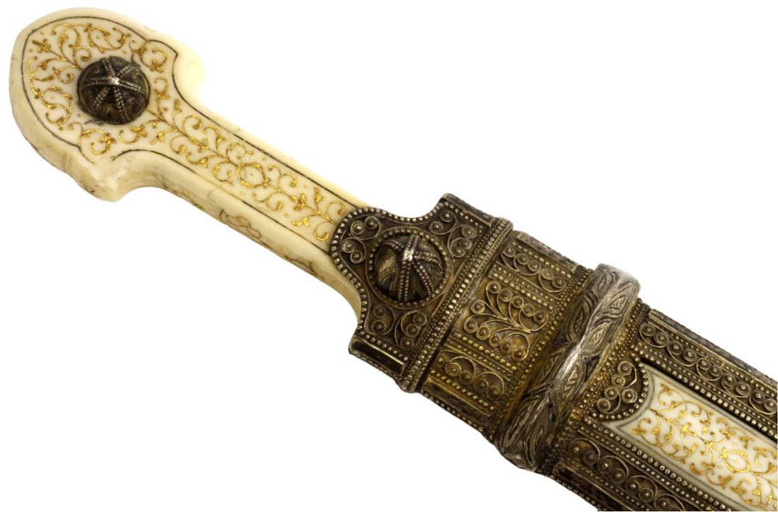 High Quality Imperial Russian Caucasian Kinjal Dagger In Heavy Niello ...