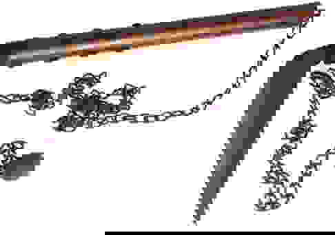 Scarce Antique Japanese Samurai Or Ninja Kusari-gama Weapon, A Kama ...