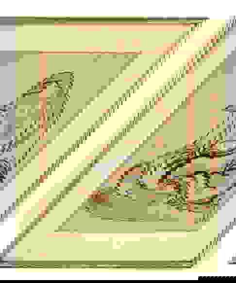 Antique Japanese Woodblock Print Of A Buddhist Monk. Framed Under Glass ...