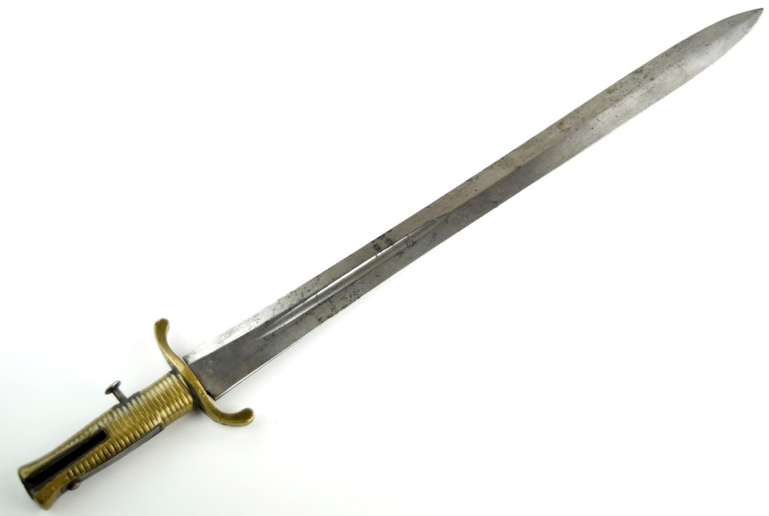 Large English 1842 Enfield Sword Bayonet With Well Marked Blade. Auction