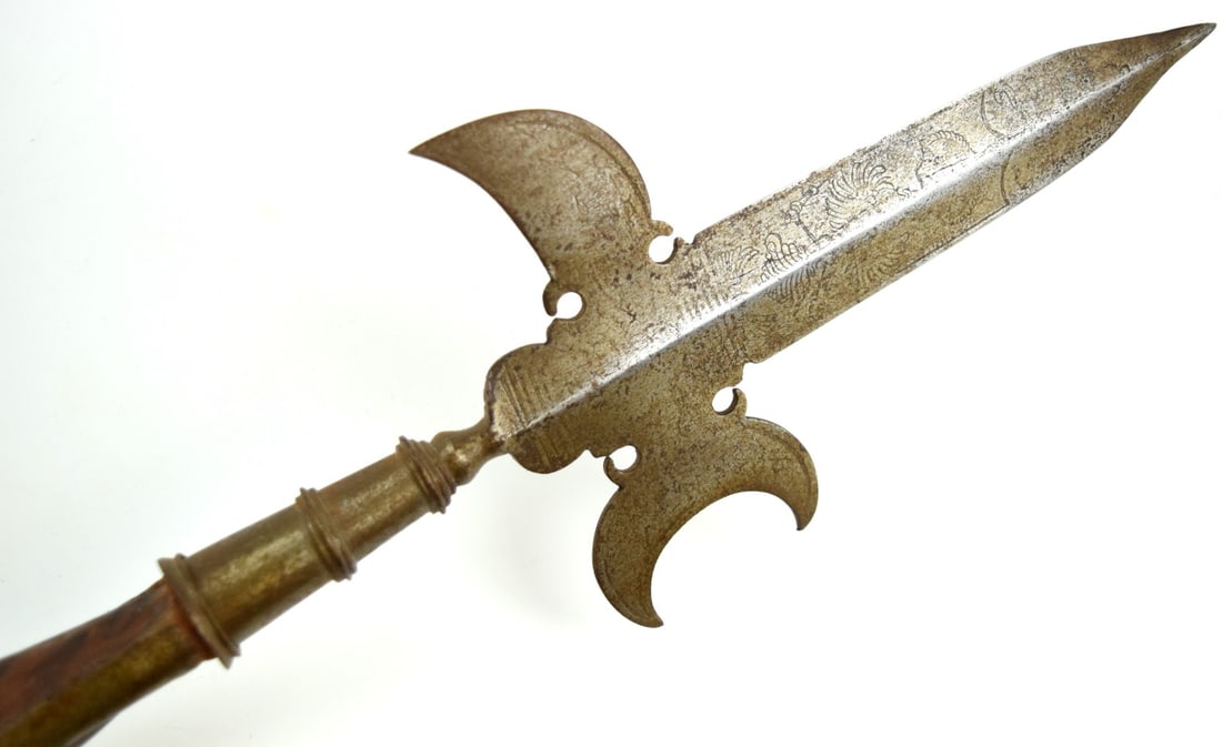 Antique European Halberd Polearm, Circa 19th Century Auction
