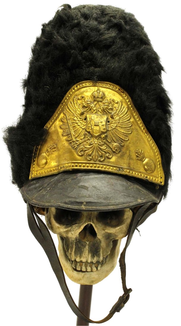 Impressive Antique 18th-19th C. Austrian Hungarian Military Grenadier ...