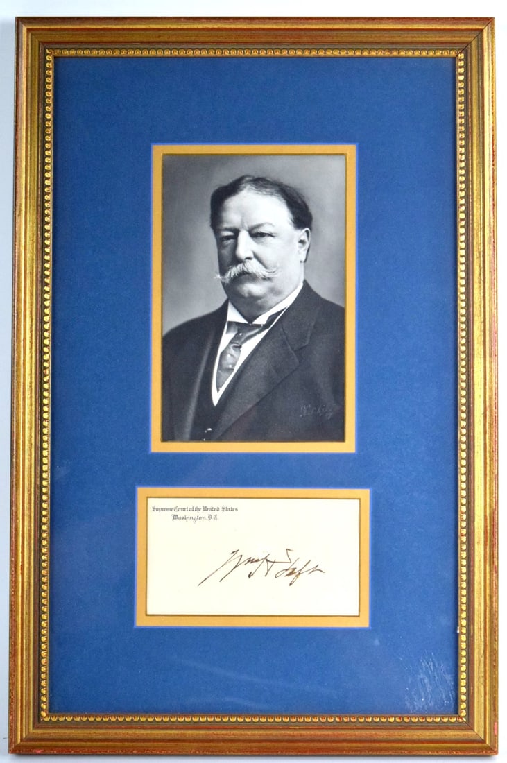 William Howard Taft Cut Autograph And Political Campaign Pin - Mar 15 ...