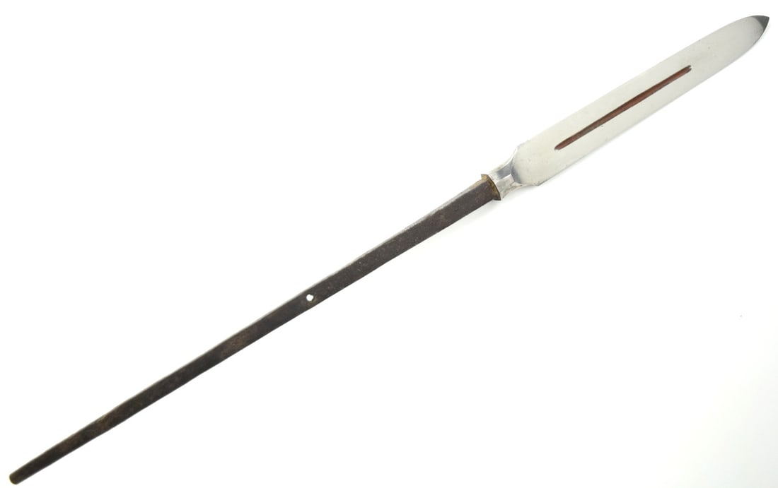 Good Signed Koto Or Shinto Era Japanese Samurai Yari Spear Head With ...