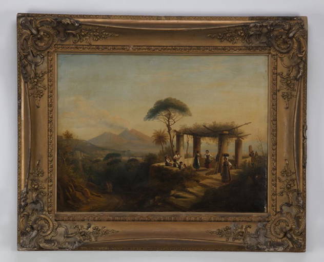 Attr. George Loring Brown, O/c Of Bay Of Naples