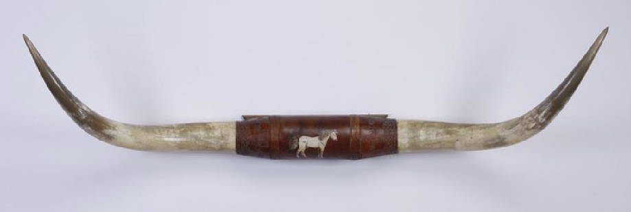 Tooled Leather Texas Longhorn