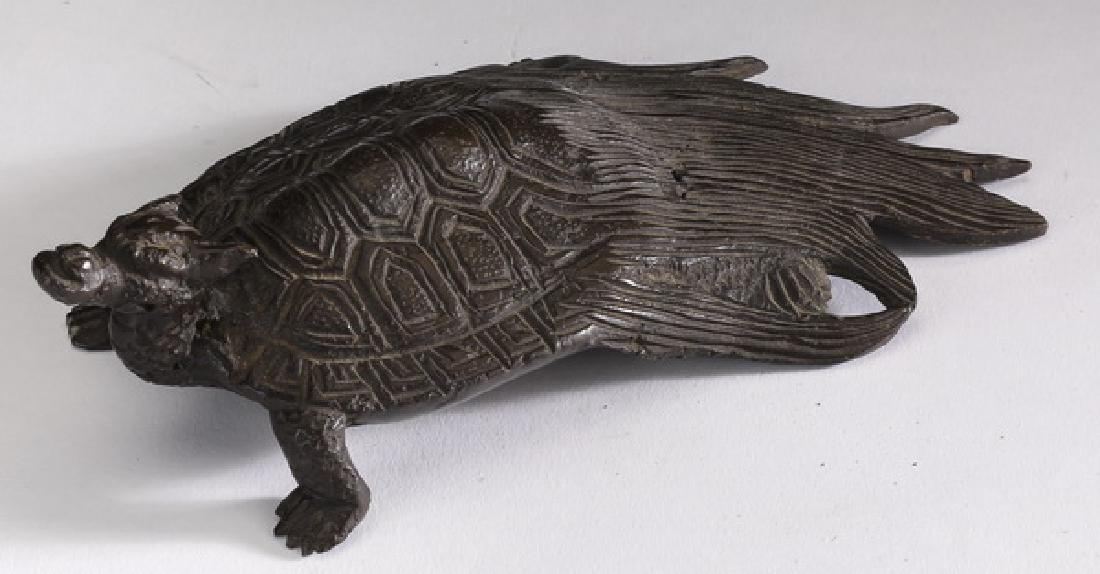 Japanese bronze minogame turtle