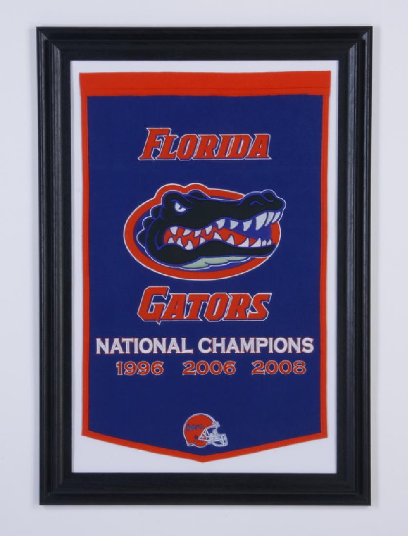Framed Florida Gators Championship banner