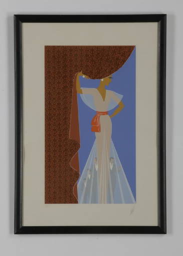 Erte' Signed Artist's Proof, 'the Curtain'