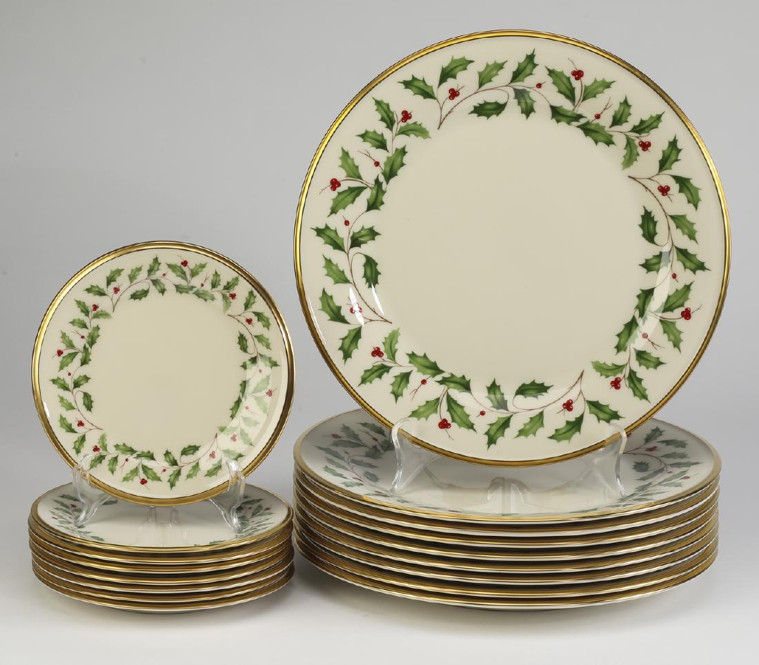 (16 pcs) Lenox china 'Holiday' pattern