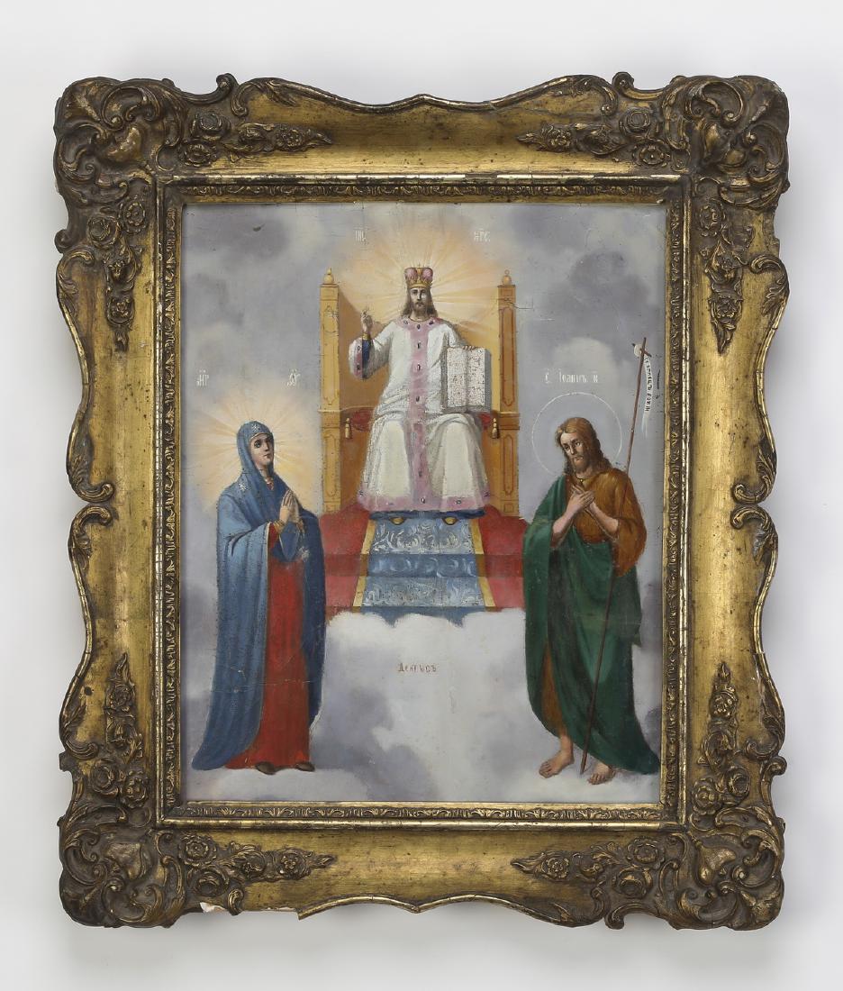 19th c. Russian Orthodox icon of the Diesis