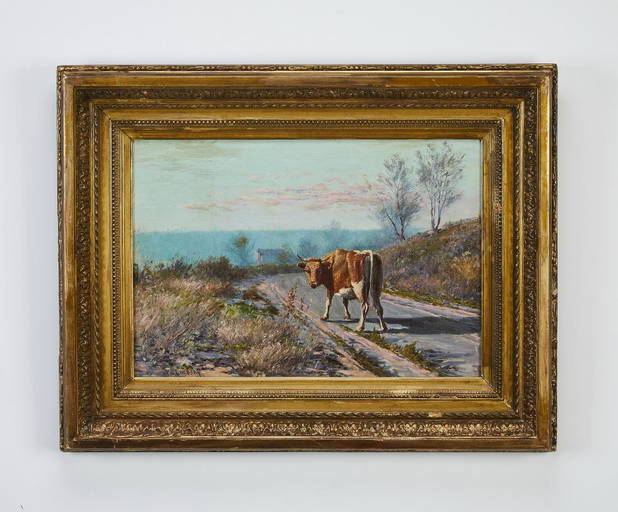 Signed Thomas Corwin Lindsay O/c Pastoral Landscape