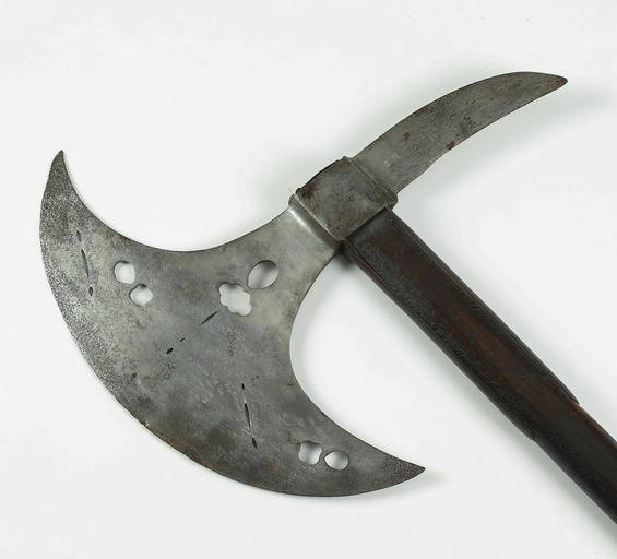 French Medieval Style Decorative Battle Axe, 47"l