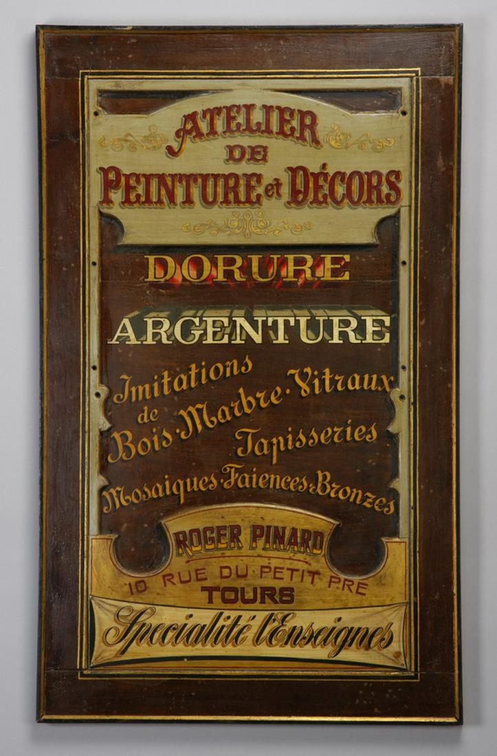 Hand painted vintage French advertising sign, 48"h - May 02, 2020 ...