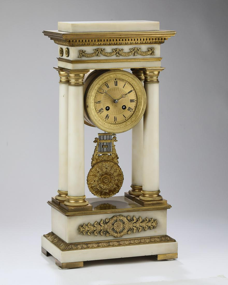 French Samuel Marti marble and bronze portico clock - Jun 28, 2020 ...