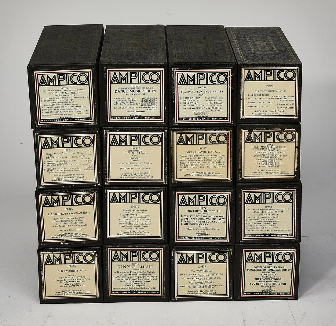 (16) Ampico Ballroom Dance Player Piano Rolls