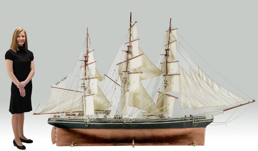 Monumental Model Of Clipper Ship 'thermopylae'