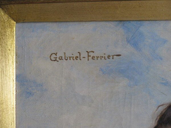 28: Gabriel Ferrier, oil on canvas : Lot 28