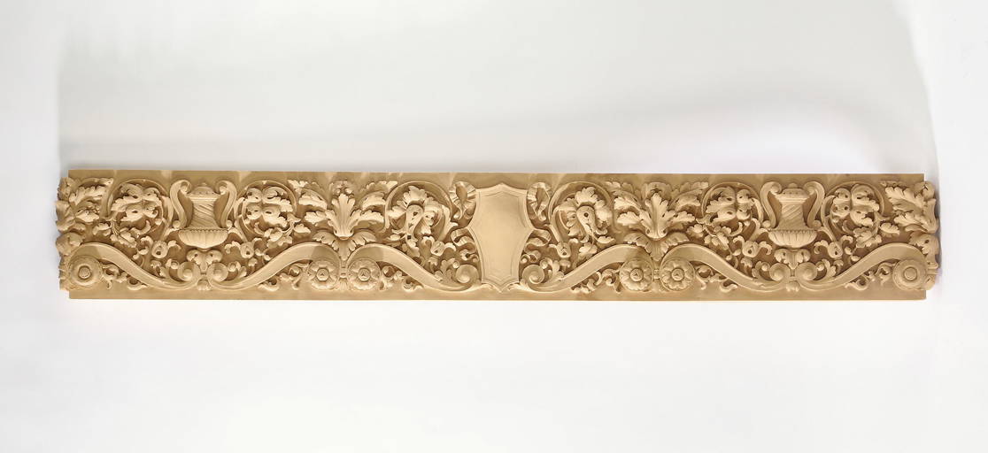Cast Composition Scrollwork Architectural Panel, 66"l