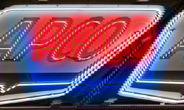 Rare Apco Brand Porcelain And Neon Sign