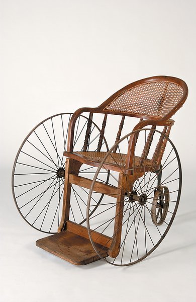 32: 19th Century Antique Wicker Wheelchair Medical