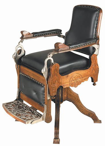 Kern Barber Chair Original Unrestored Antique